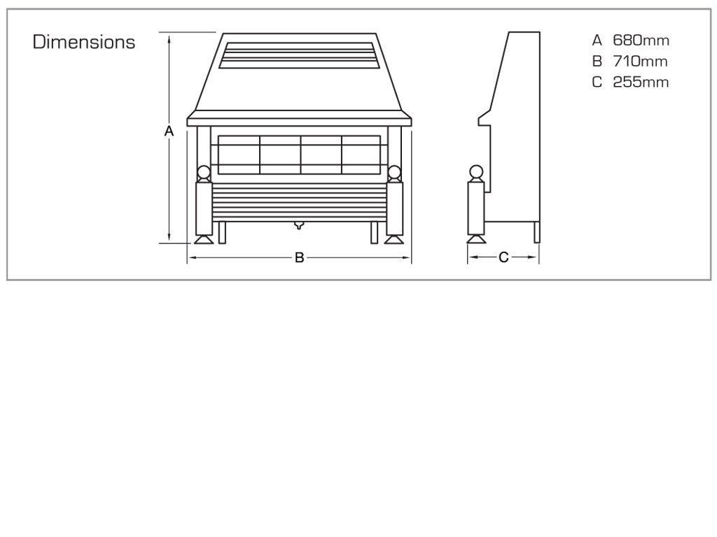 Flavel Regent Outset Radiant Gas Fire Lowest Price in the UK