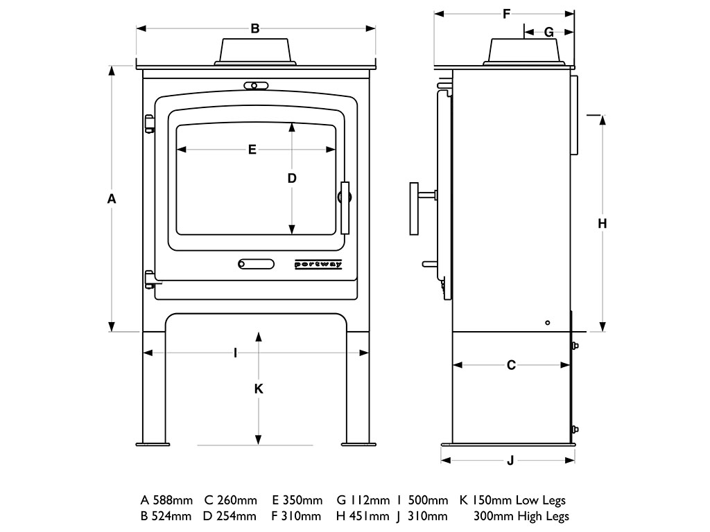 P2 Contemporary Multifuel Stove - BFM Europe Ltd