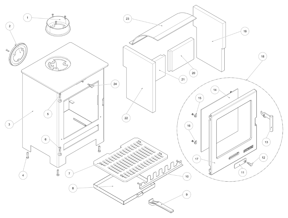 Arundel MK3 Multifuel Stove (PCMSB3) - BFM Europe Ltd